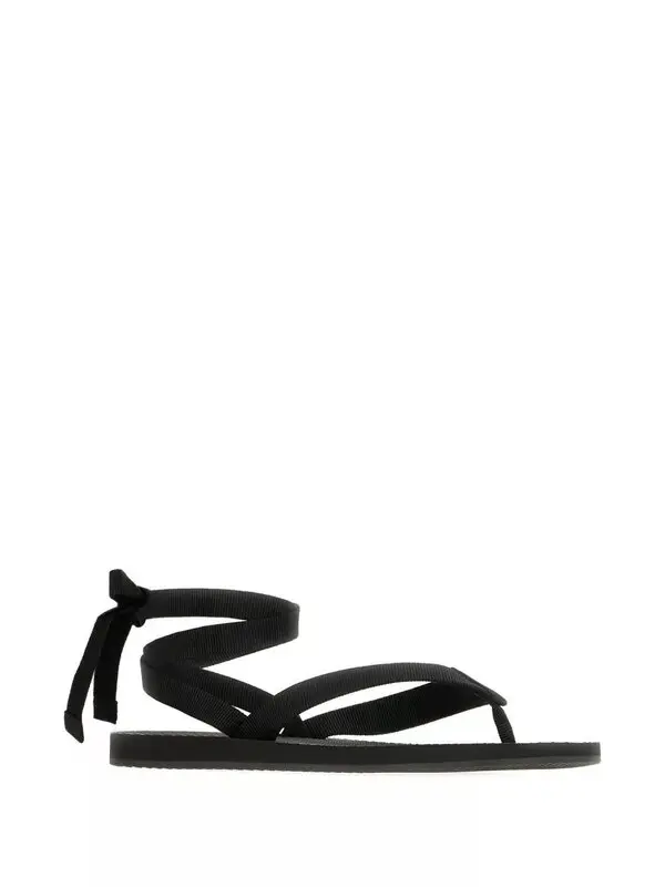 THE ROW Flat Sandals With Ribbon Fastening