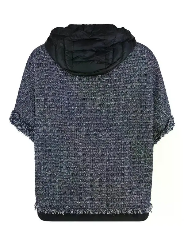 MOORER Bouclé Tweed Hooded Jacket