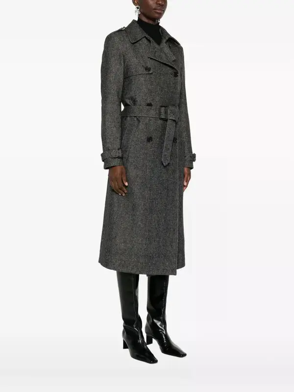 ERALDO Belted Double-breasted Coat