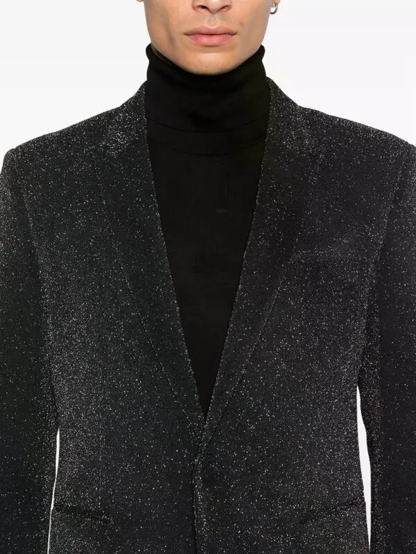 REVERES 1949 Lurex-detail Single-breasted Blazer
