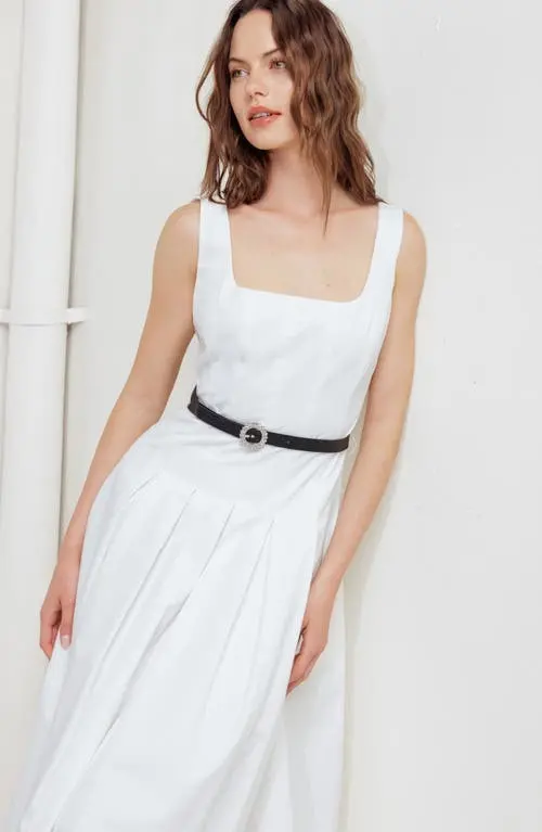 FREEMARKET Sleeveless Cotton Midi Sundress