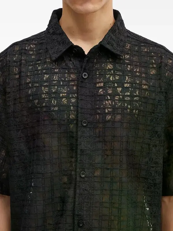PLEASURES Lace-grid Shirt