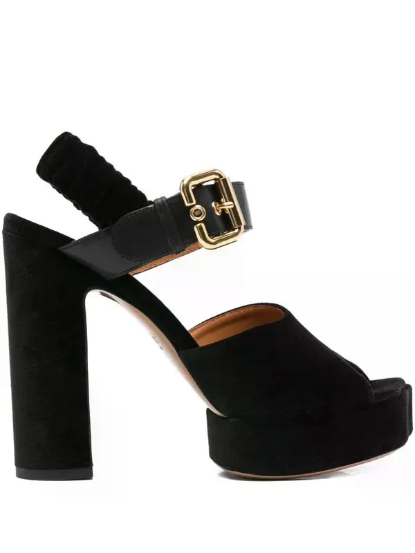 Chloé 95mm Aria Buckle-fastening Platform Sandals - Black