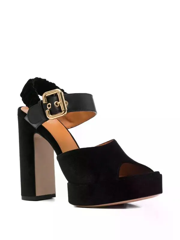 Chloé 95mm Aria Buckle-fastening Platform Sandals - Black