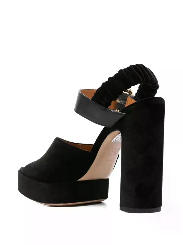 Chloé 95mm Aria Buckle-fastening Platform Sandals - Black