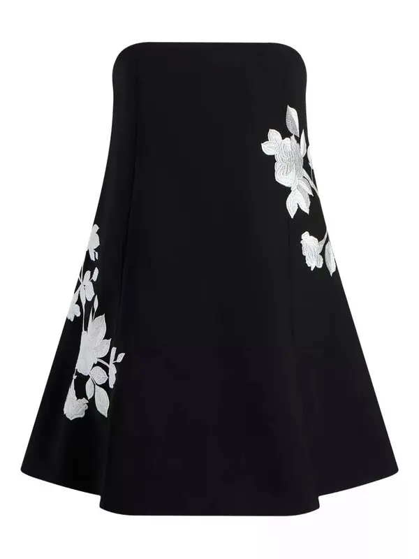 Cinq À Sept Irla Floral-embroidered Strapless Dress
