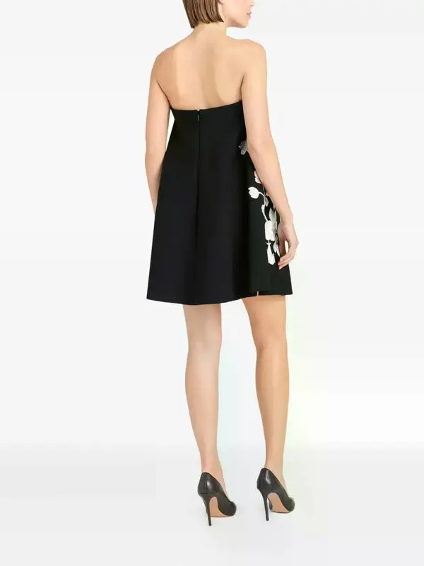 Cinq À Sept Irla Floral-embroidered Strapless Dress