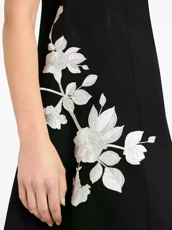 Cinq À Sept Irla Floral-embroidered Strapless Dress