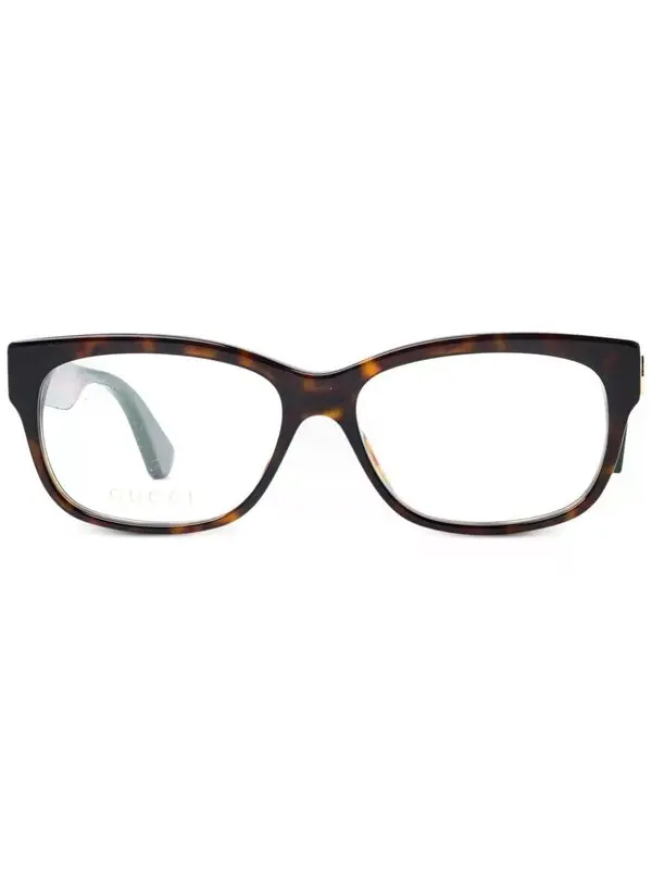 Gucci Rectangle Eyeglasses - Brown