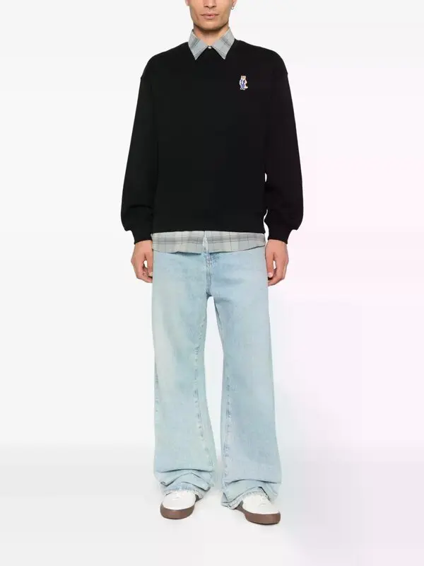 Maison Kitsuné Fox-embroidered Cotton Sweatshirt - Black