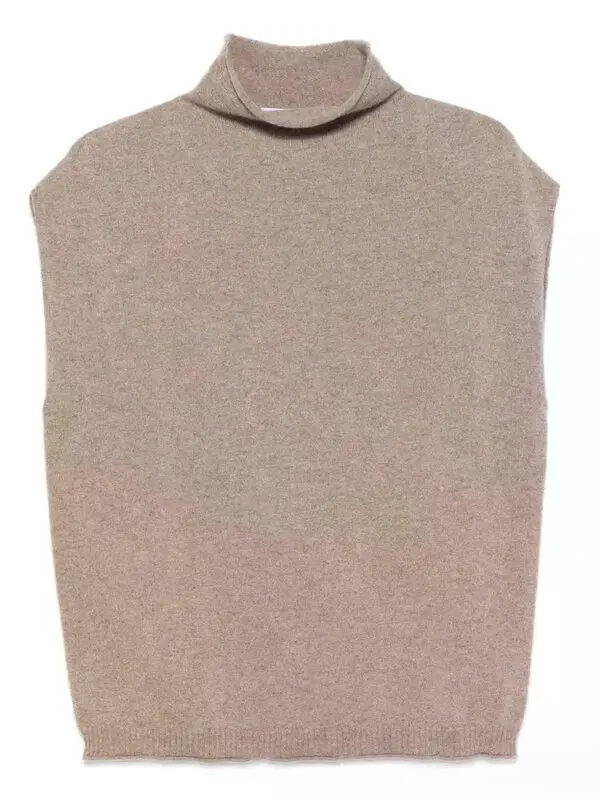Erika Cavallini Aria Sleeveless High-neck Knit Top