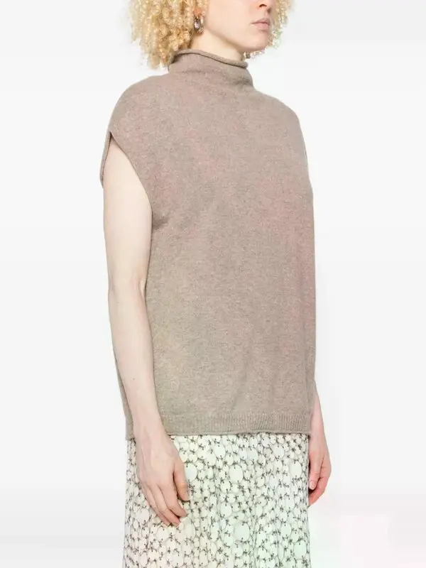 Erika Cavallini Aria Sleeveless High-neck Knit Top