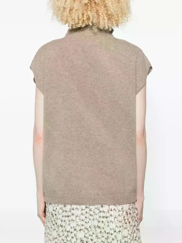 Erika Cavallini Aria Sleeveless High-neck Knit Top