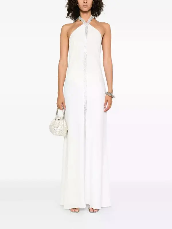 TALLER MARMO Halter-neck Embellished Maxi Dress