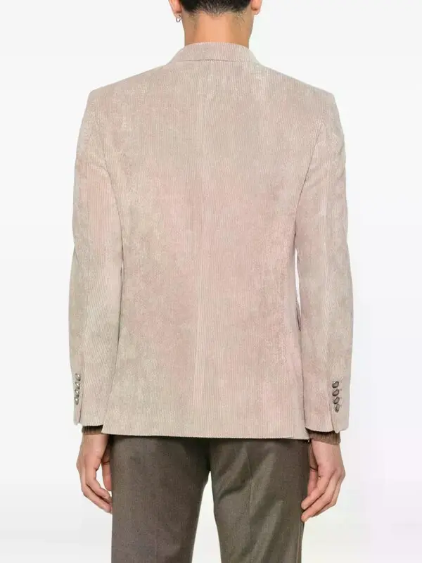 REVERES 1949 Corduroy Double-breasted Jacket - Neutrals