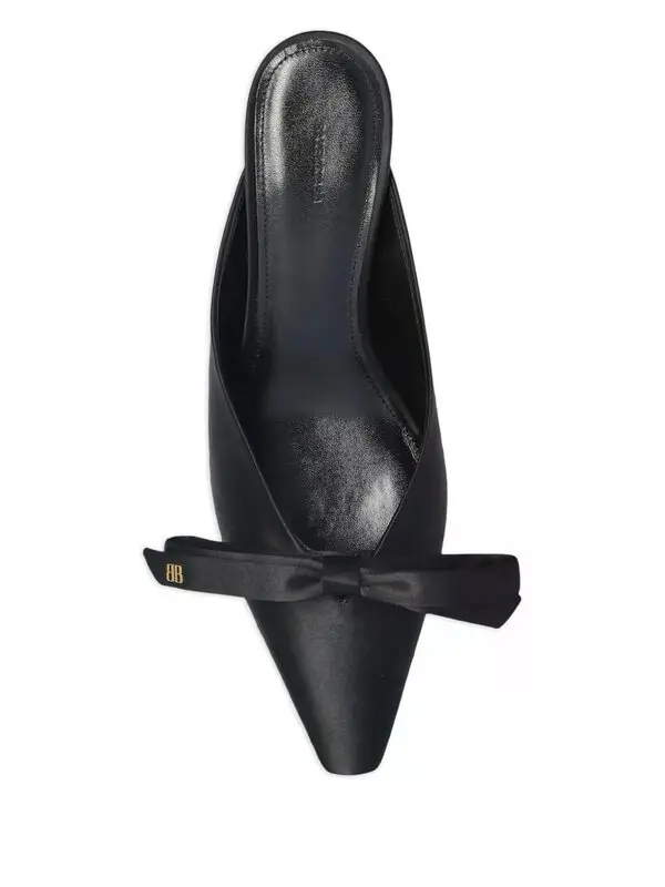 Balenciaga Bow-detail Pointed-toe Mules - Black