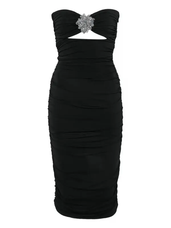 Amen Embellished Cut-out Dress - Black