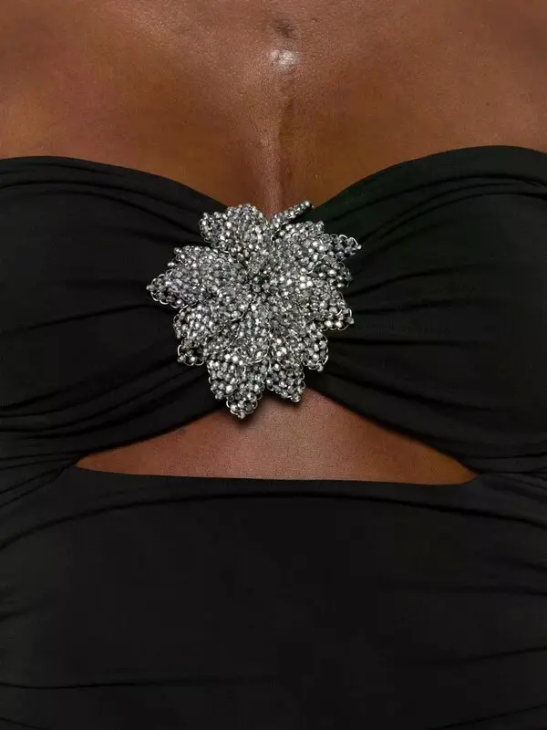 Amen Embellished Cut-out Dress - Black