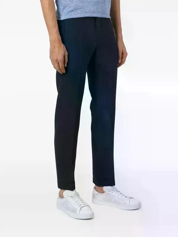 BRIGLIA 1949 Checked Wool Canvas Trousers