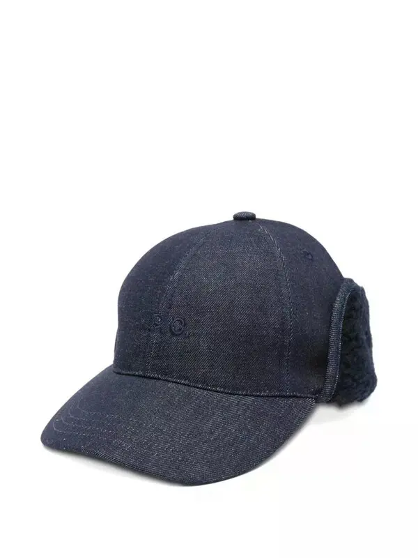 A.p.c. Ear-flap Denim Cap - Blue