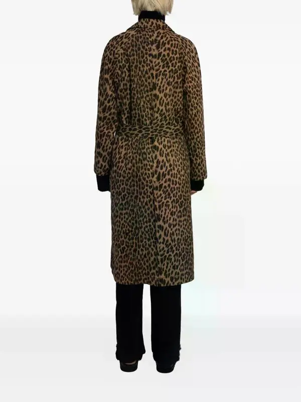 Zadig&Voltaire Leopard Print Belted Coat