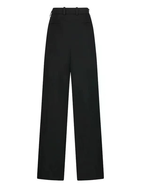 Chloé Pleated Wide-leg Trousers - Black