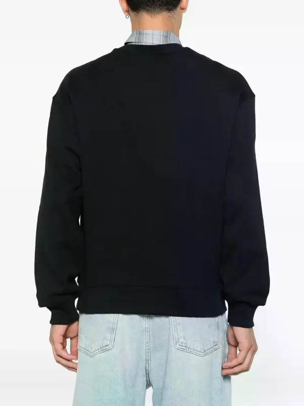 Maison Kitsuné Fox-embroidered Cotton Sweatshirt - Black