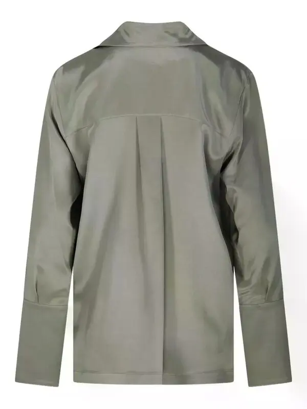 Max Mara V-neck Long-sleeve Blouse - Green
