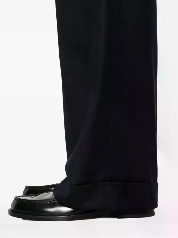 BERWICH Pleated Straight-leg Trousers - Blue