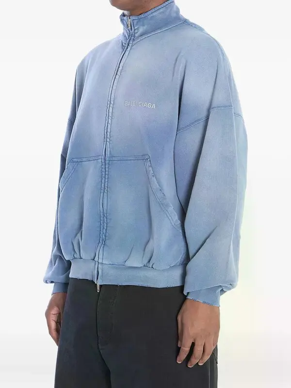 Balenciaga Logo-embroidered Zip-up Jacket