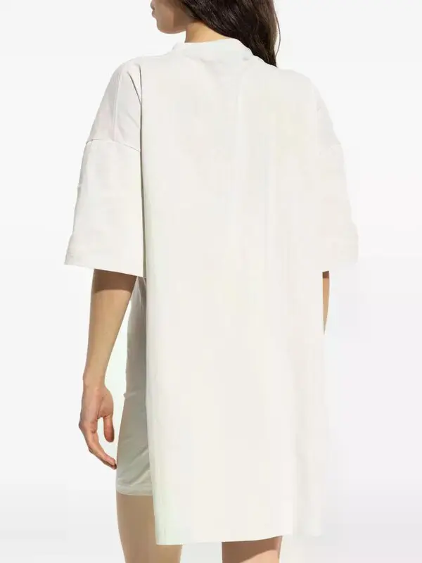 Balenciaga Short Sleeve T-shirt Mini Dress - Neutrals