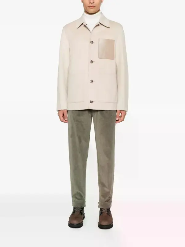 YVES SALOMON Patch-pocket Buttoned Shirt Jacket