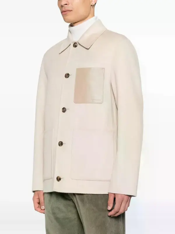 YVES SALOMON Patch-pocket Buttoned Shirt Jacket