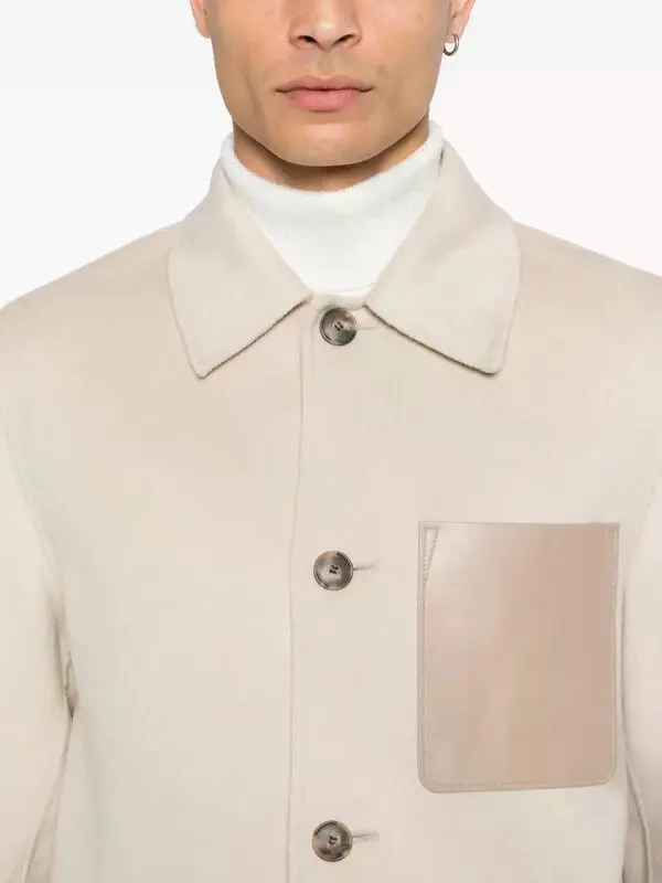 YVES SALOMON Patch-pocket Buttoned Shirt Jacket