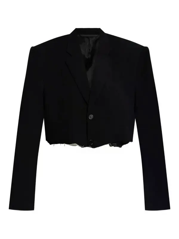 Balenciaga Single-breasted Blazer With Frayed Hem