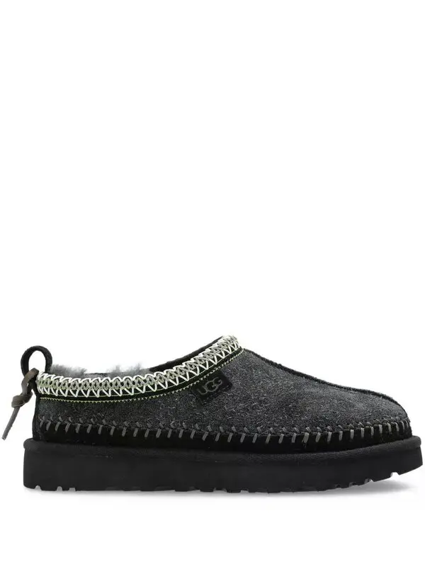 UGG Braided-trim Sheepskin Slippers - Black