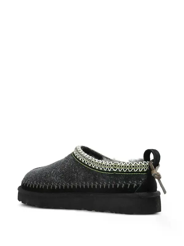 UGG Braided-trim Sheepskin Slippers - Black