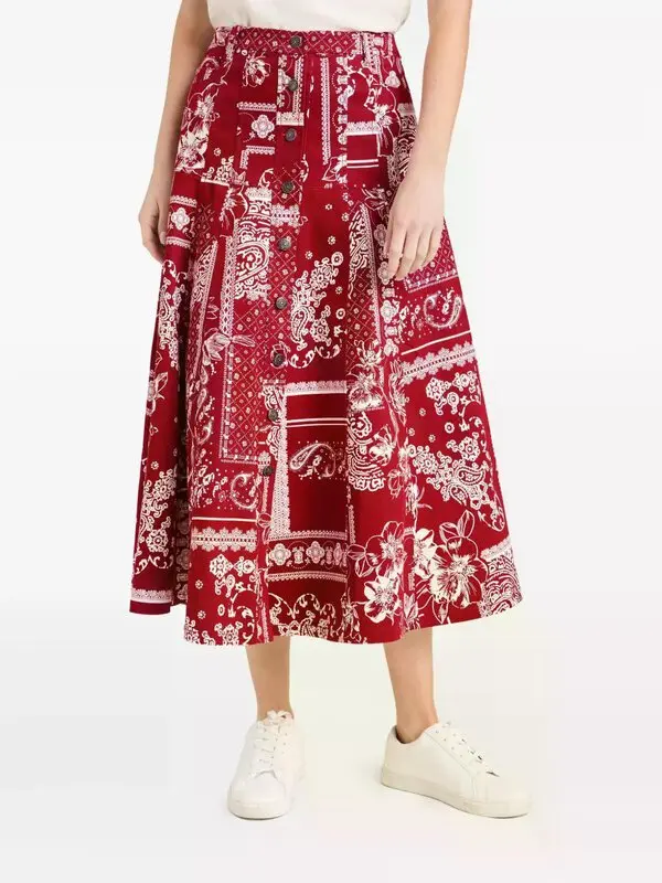 Cinq À Sept Paisley-print Pleated Skirt