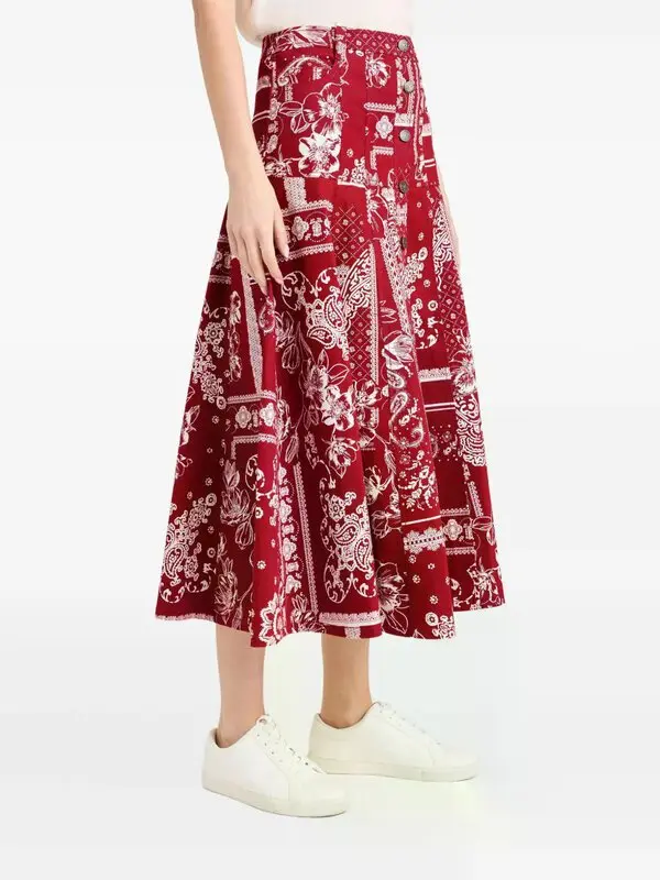 Cinq À Sept Paisley-print Pleated Skirt