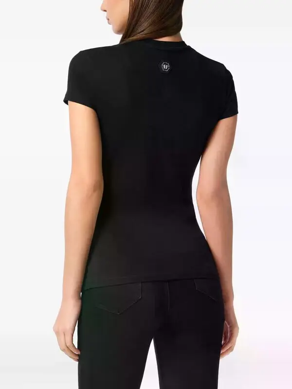 Philipp Plein Crystal-embellished Teddy T-shirt - Black