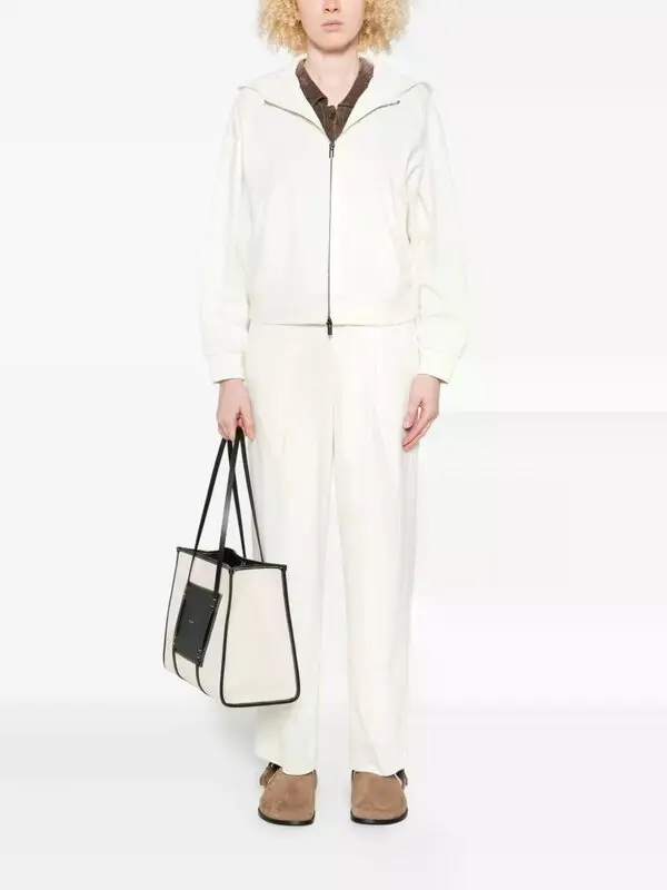 Peserico Zip-front Hoodie - Neutrals