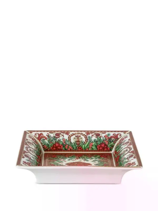Versace Medusa-print Square Tray - White