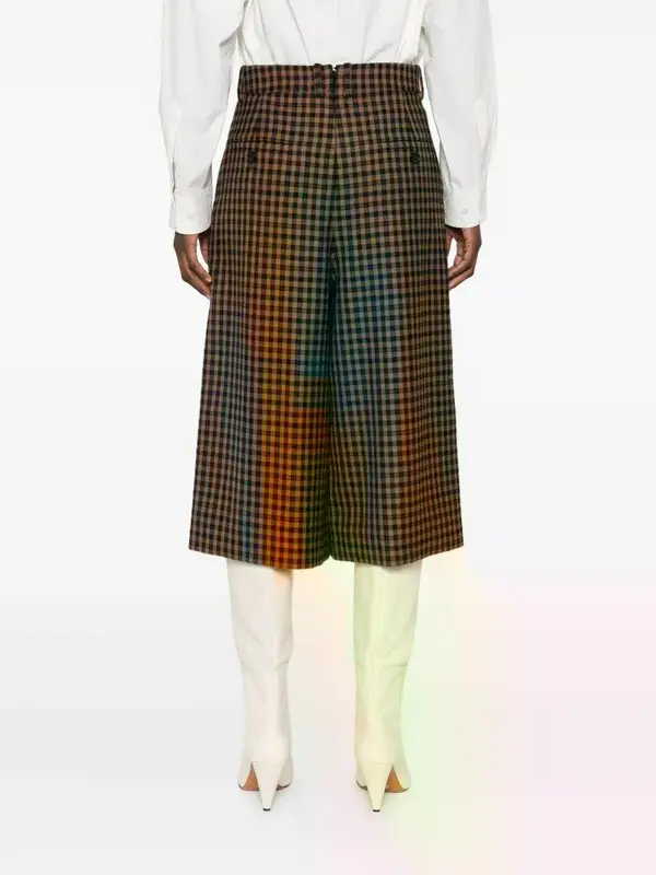 Saint Laurent Gingham-check Culottes