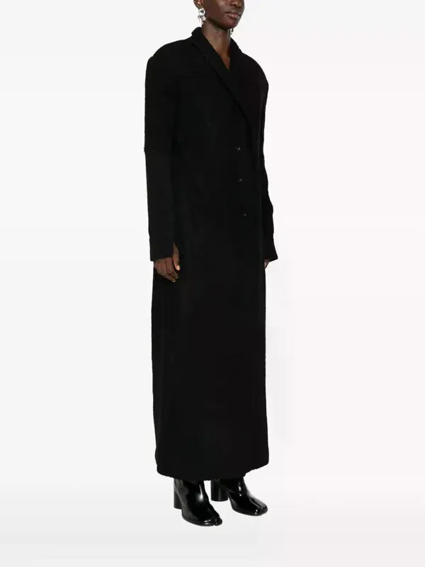 YEHUAFAN Textured Wool Blend Coat
