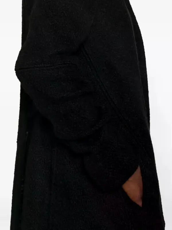 YEHUAFAN Textured Wool Blend Coat