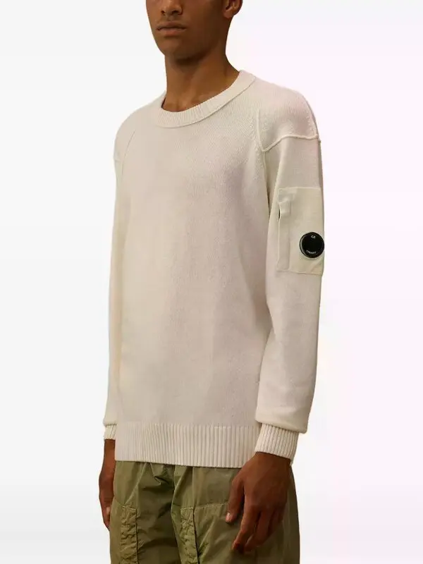 C.P. COMPANY Lens-detail Sweater - White