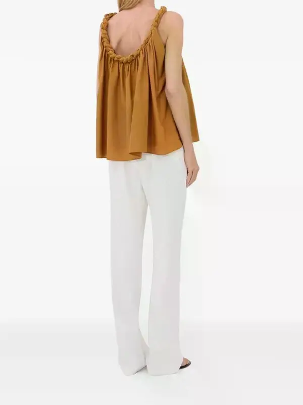 Loulou De Saison Garino Braided-neck Top - Yellow