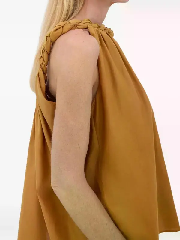 Loulou De Saison Garino Braided-neck Top - Yellow