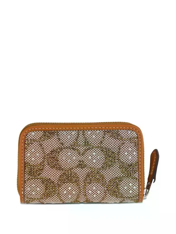 COACH Crystal-embellished Jacquard Cardholder