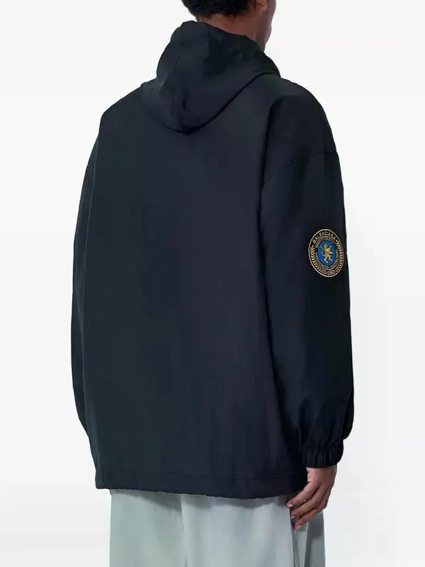 Balenciaga Hooded Logo-embroidered Jacket